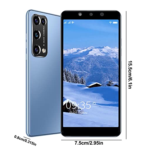 CAOY Unlocked Cell Phones, Android 10.0 5.8-inch Curved Screen Smartphone, 1GB + 8GB Support 2 SIM Card and 128G SD Card Best for Father Childrens Gift (Blue)