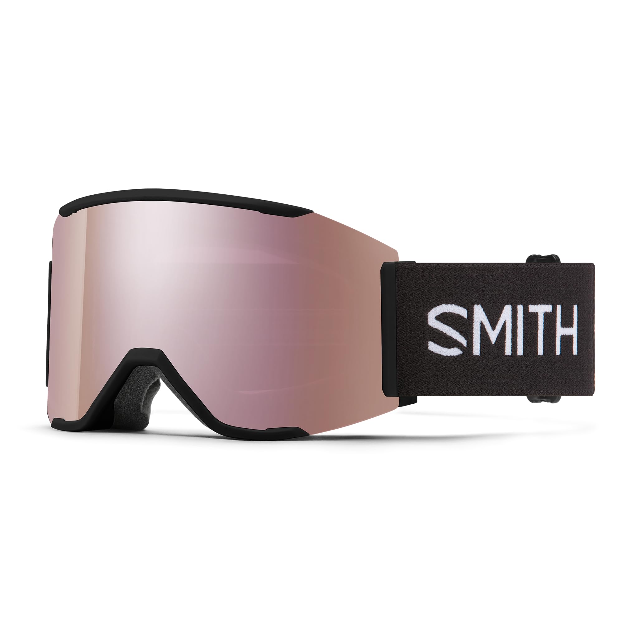 SMITH Squad MAG Goggles with ChromaPop Lens ā Performance Snowsports Goggles with Easy Lens Change Technology for Skiing & Snowboarding ā for Men & Women ā Black + Everyday Rose Gold Mirror Lens