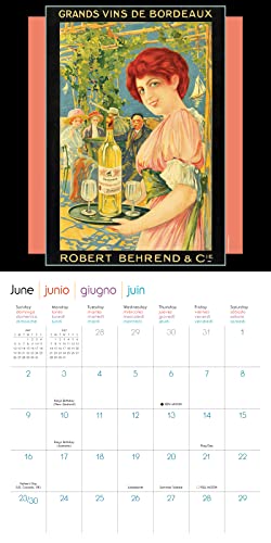 Bon Appétit 2024 Wall Calendar — Vintage Poster Art, 16-Month Cooking Calendar, 12" x 12"