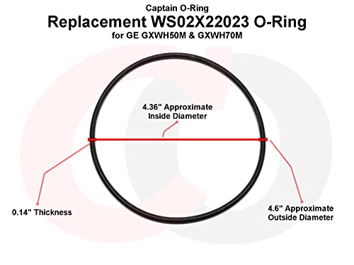 Captain O-Ring - Replacement WS02X22023 O-Rings for GE GXWH50M, GXWH70M00 Water Filter Housing (3 Pack)
