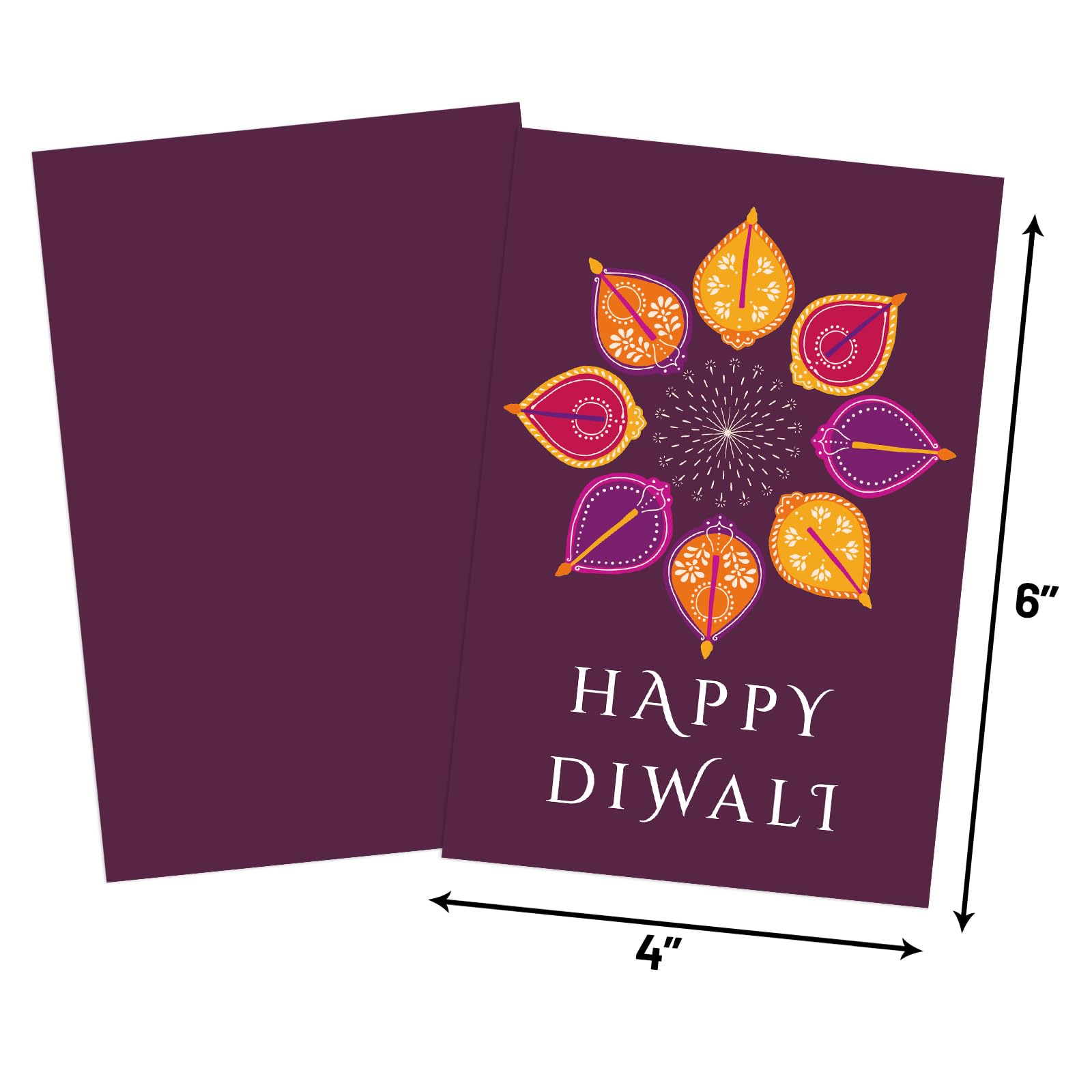 ceiba tree Happy Diwali Cards Assortment Diwali Greeting Cards Bulk with Envelopes