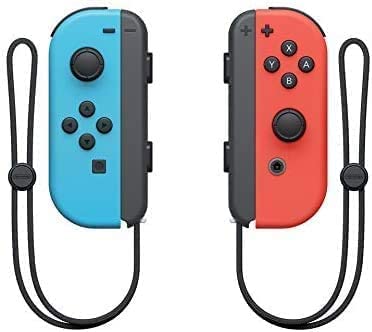 New Switch Deluxe Game Bundle For Holiday: Nintendo Switch with Neon Blue and Neon Red Joy-Con - 6.2" Touchscreen LCD Display + Mario and Rabbids Kingdom Battle Game, and T.F. Card