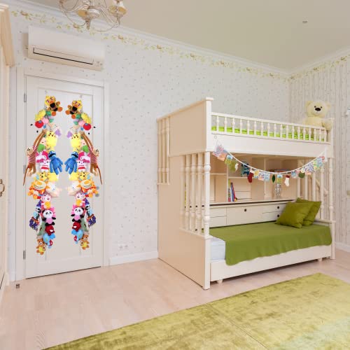 Stuffed Animals Storage Chain Organizers, LONCHDAN 80" Cotton Hanging Storage Chain with 20 Metal Clips Stuffed Animal Display Holder Chain for Wall or Corner Nursery Play Room