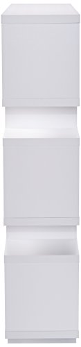Monarch Specialties 2532 Bookshelf, Bookcase, Etagere, 4 Tier, 55" H, Office, Bedroom, Laminate, White, Contemporary, Modern Bookcase-55 Style, 47.25" L x 12" W x 54.75" H