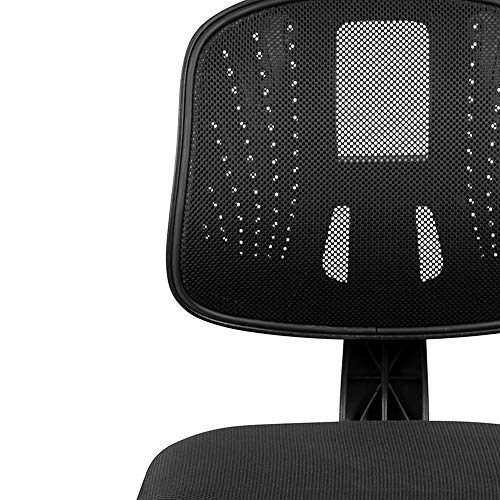 Flash Furniture Flash Fundamentals Mid-Back Black Mesh Swivel Task Office Chair with Pivot Back