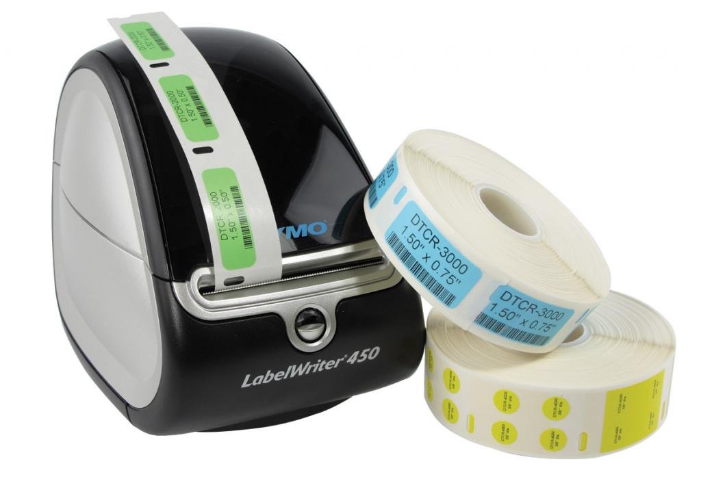 Diversified Biotech (DTCR-1000-B) Cryo-Tags on Roll for Direct Thermal Printers, 1.05 x 0.5 in. (27 x 13 mm), Blue, for 0.5 mL Tubes (Pack of 1000)