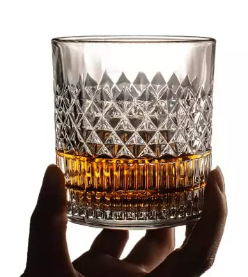 classic whisky Glasses Whiskey Glass for Scotch, Bourbon, Liquor and Cocktail Drinking Gift - Set of 4