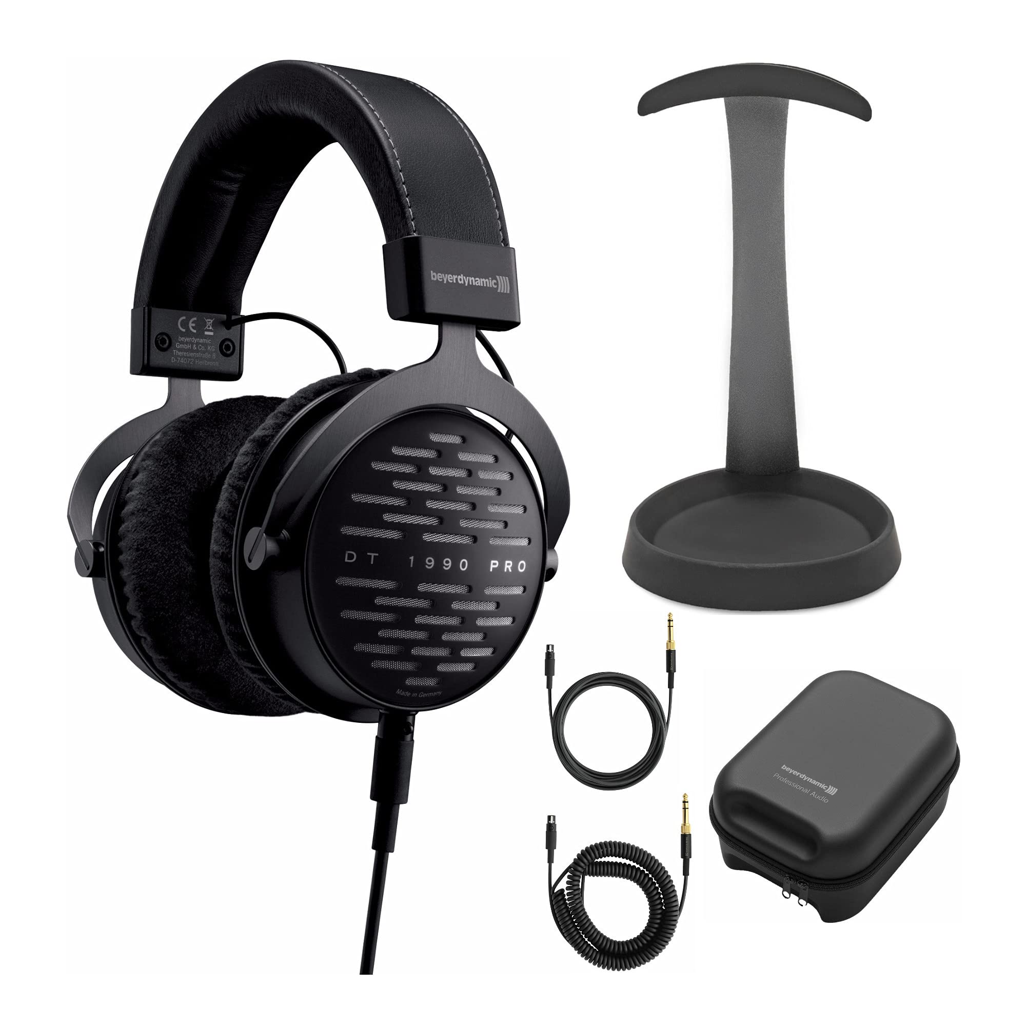 beyerdynamic DT 1990 Pro Open-Back Studio Reference Headphones and Aluminum Headphone Stand Bundle (2 Items)