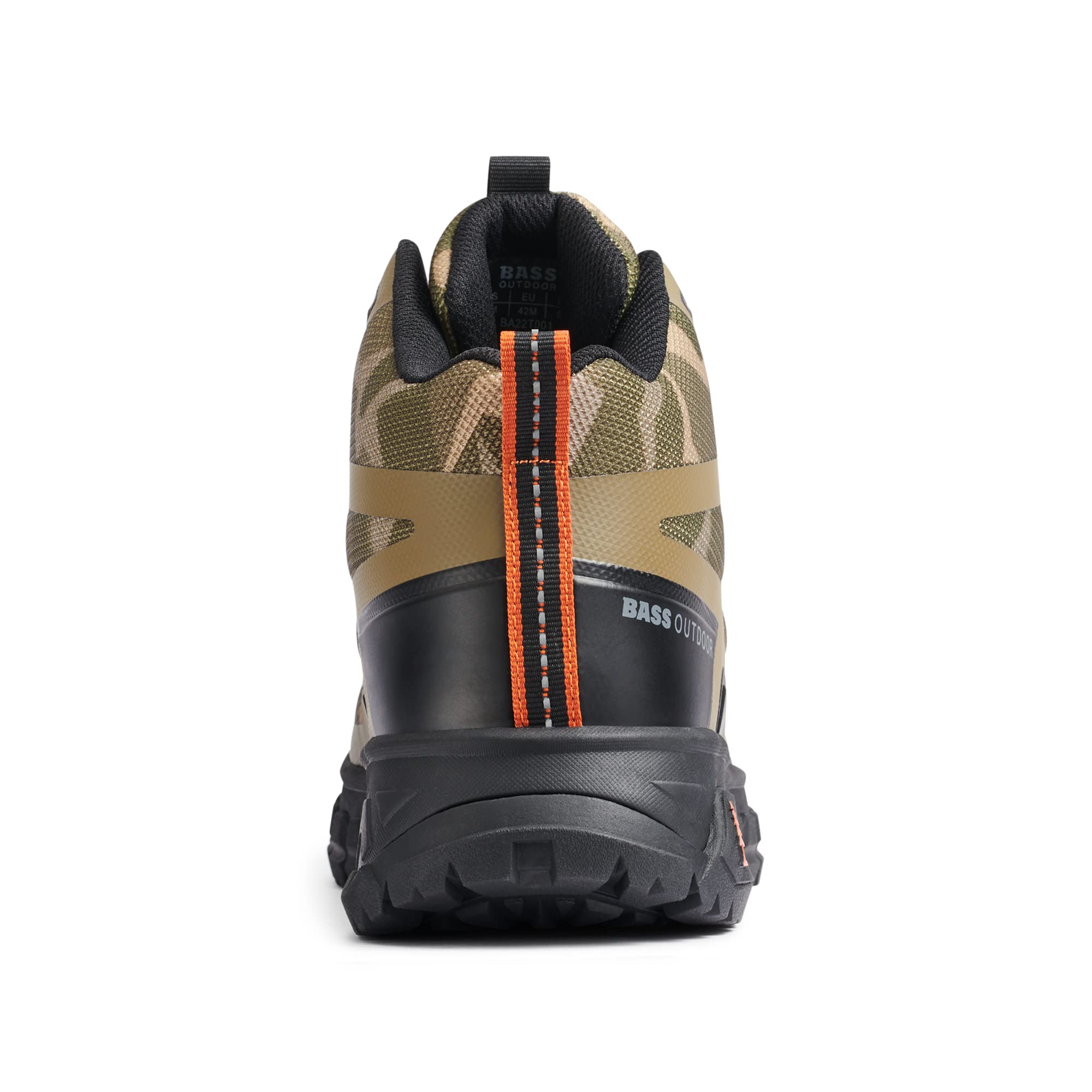 BASS OUTDOOR Men's Peak Seamless Ankle Hiking Boot, CAMO GRN/BLK, 10.5