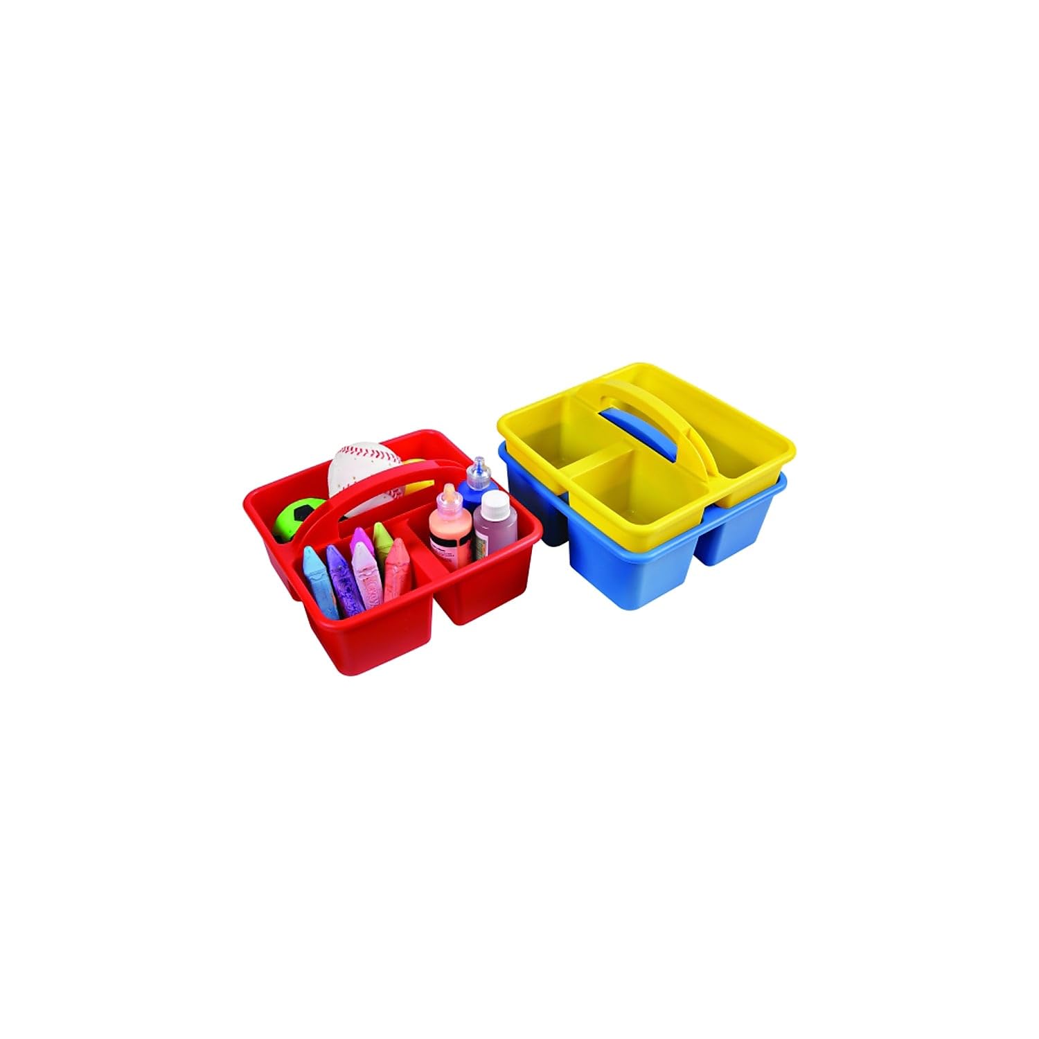 Deflecto Storage Caddy, 9.37” x 5.34” x 9.32”, Blue 6 Count