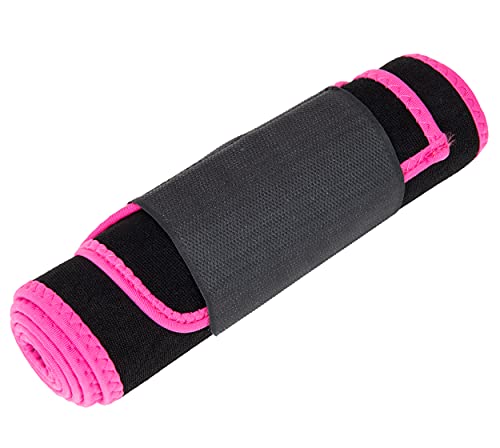 Mind Reader Waist Trainer Belt, Tummy Cincher for Exercise, Slimming Stomach Shaper for Men and Women, Sport Girdle, Neoprene, 30 in., Small, Pink