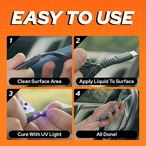 Bondic Pro UV Resin Kit Liquid Plastic Welding Kit, Super Glue, Plastic Repair for Home, Jewelry Glue Adhesive Epoxy Ultraviolet UV Glue for Glass Light