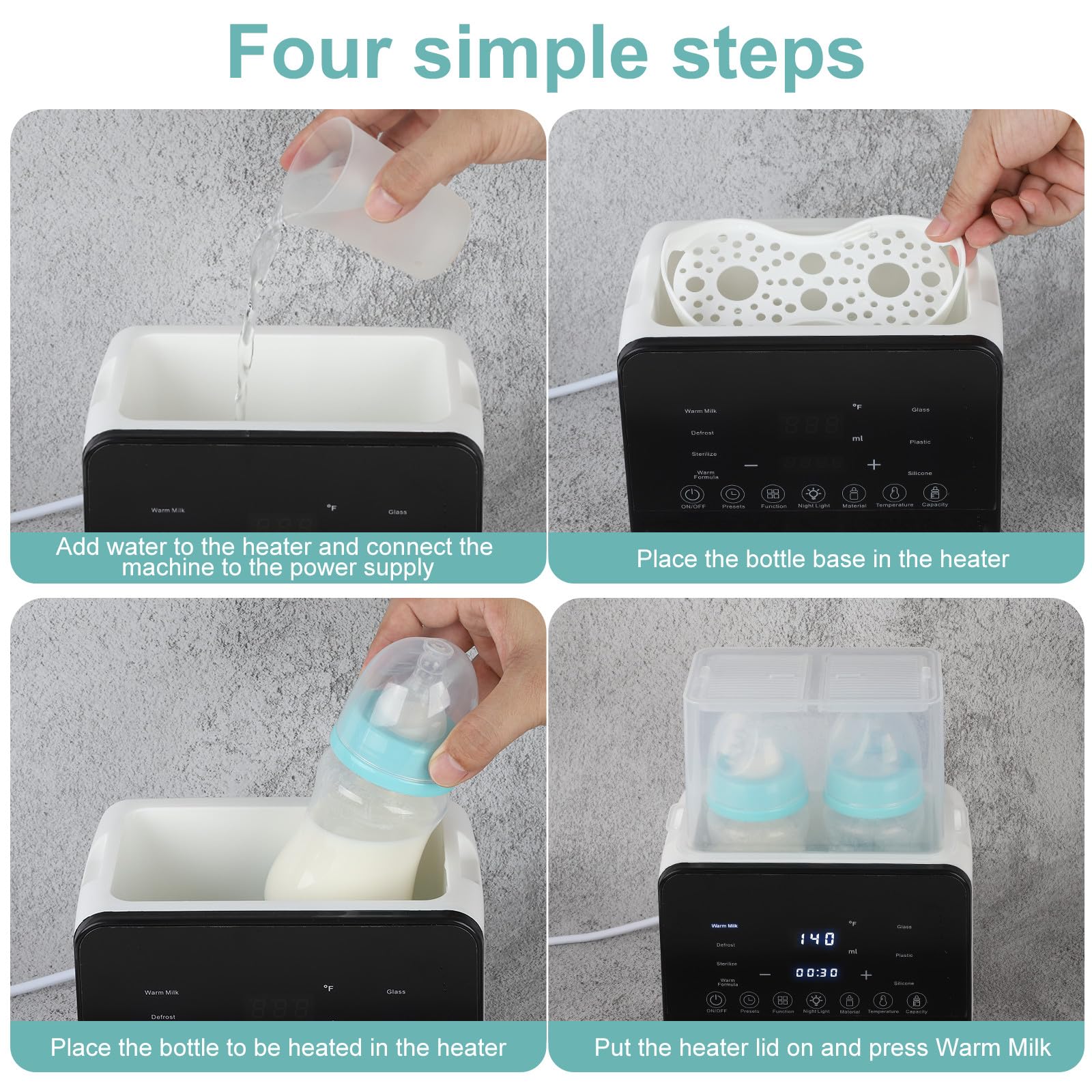 Baby Bottle Warmer, Baby Food Heater，for Breastm