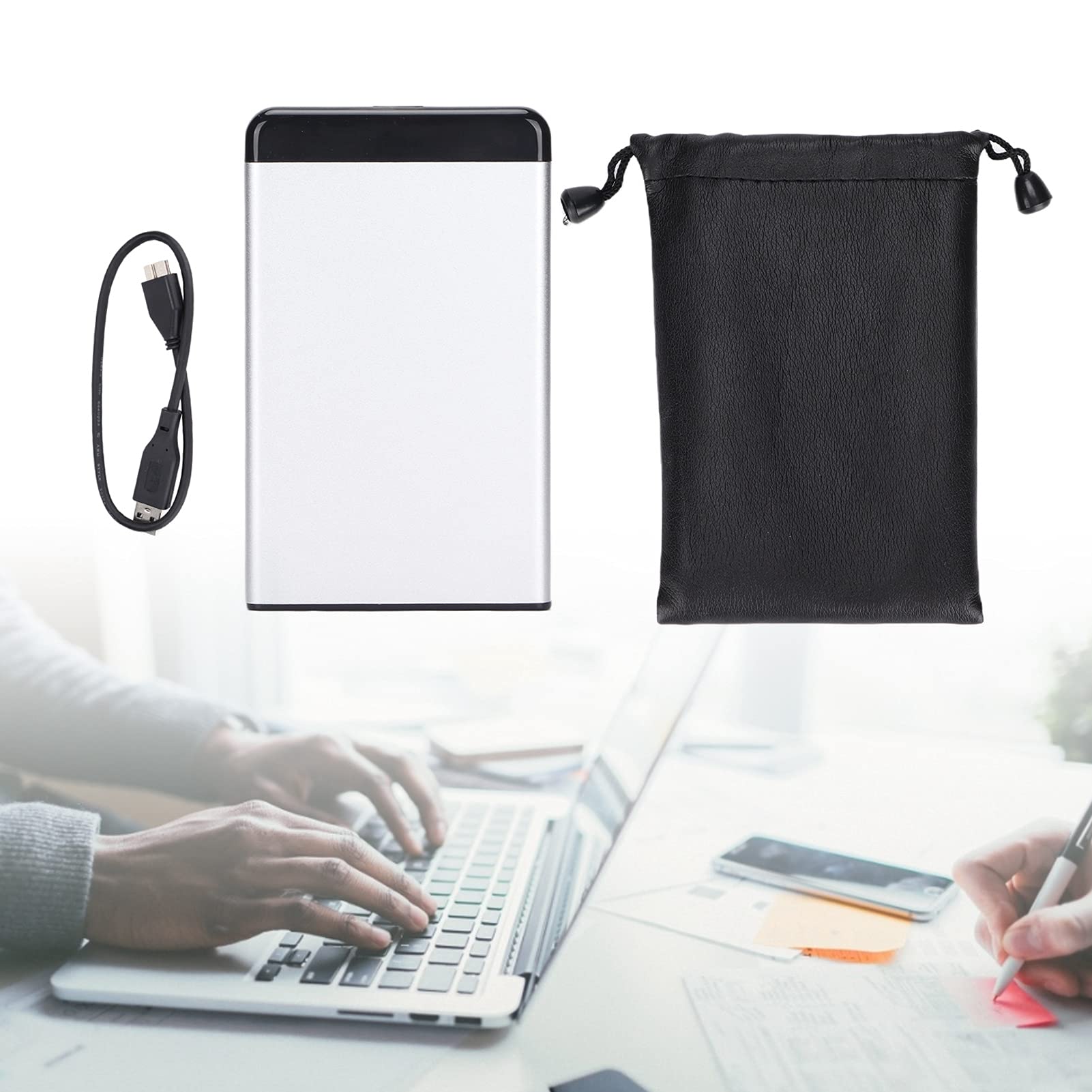 External Hard Drive, 40GB/80GB/120GB/250GB/320GB/500GB/1TB/2TB Fast Data Transfer 50-130M/S Portable Ultra Slim HDD with Mirco USB 3.0 Port for Desktop, Laptop, All in One Computers (80GB-Silver)