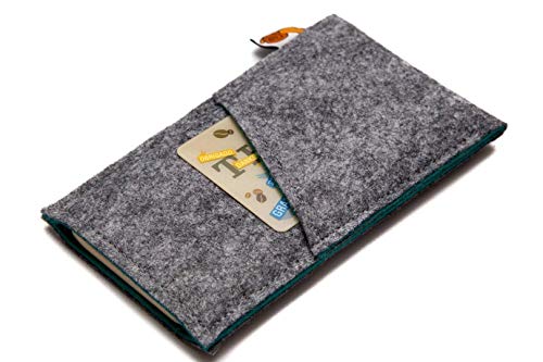 Felt Sleeve with Cards Pocket for the New iPhone 13 Pro Max/Pro/Mini/iPhone 12 Pro/XR/SE. Handmade