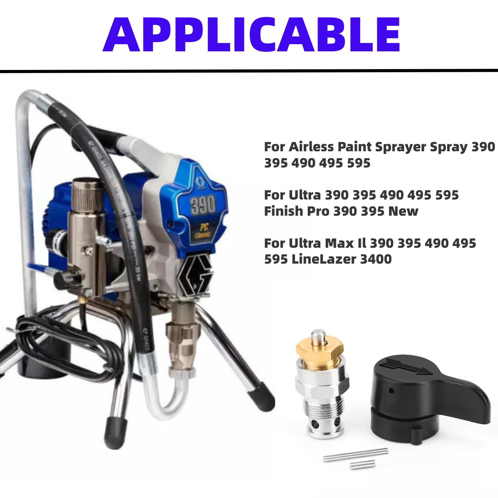 DUSICHIN 235-014 Prime Spray Valve Drain Valve Aftermarket for Graco 210 230 390 395 490 495 595 3400 Airless Paint Sprayers 235014