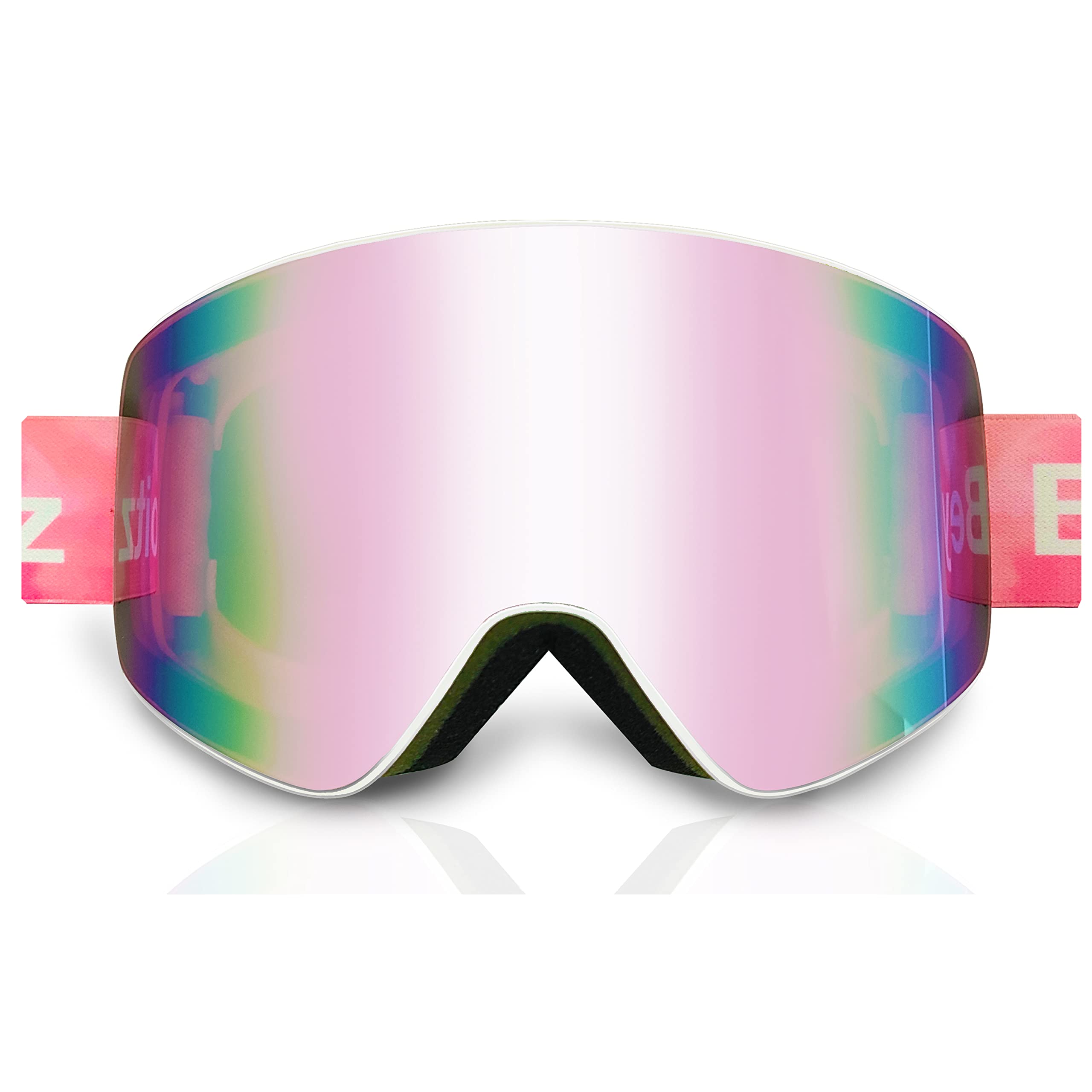 Beyoitz Cylindrical Ski Goggles OTG Snow Goggles Anti-fog Snowboard Goggles For Men Women Adults