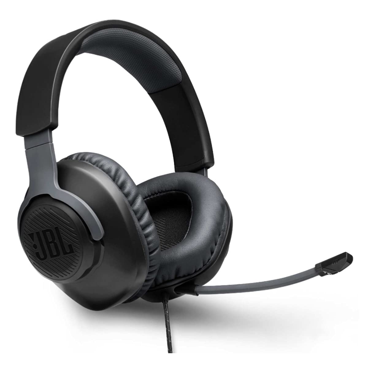 JBL Free WFH Wired Over-Ear Headset with Detachable Mic - Black, Small
