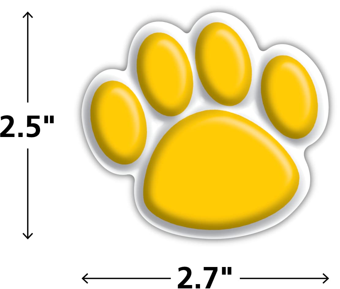 Teacher Created Resources Mini Accents, Gold Paw Prints (5120)