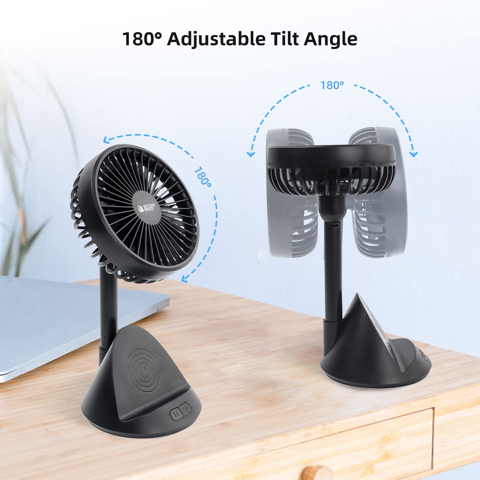 BEYOND BREEZE: Portable Rechargeable Mini Fan – Experience Whisper-Quiet Cooling and Multi-Functional Convenience