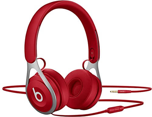 EP On-Ear Wired Headphones with Inline Remote and Microphone Bundle with Carrying Case (Red)