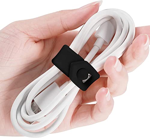 ELFRhino Cord Organizer Cable Straps Clips Wire Ties Earbuds Earphone Headphone Headset Wrap Winder Holder Keeper Manager Management (Set of 18)