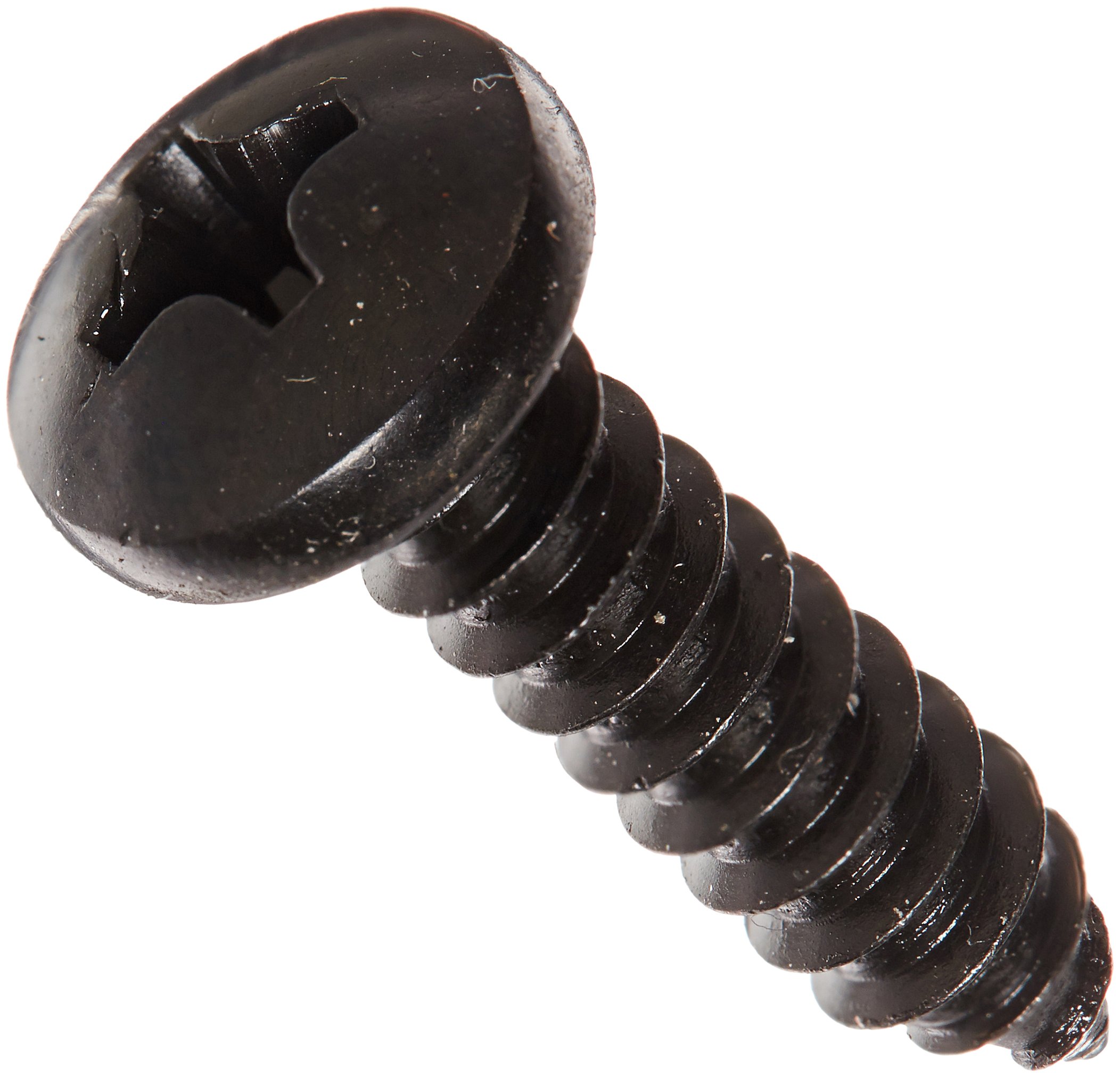 Small Parts 1012ABPPB Steel Sheet Metal Screw, Black Oxide Finish, Pan Head, Phillips Drive, Type AB, #10-16 Thread Size, 3/4" Length (Pack of 100)