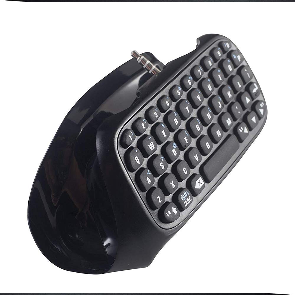 JIMAT Wireless Keypad Compatible for PS4 Keyboard PlayStation Slim Pro Controller ChatPad Input Text Search Chat | Built-in Speaker 3.5mm Jack