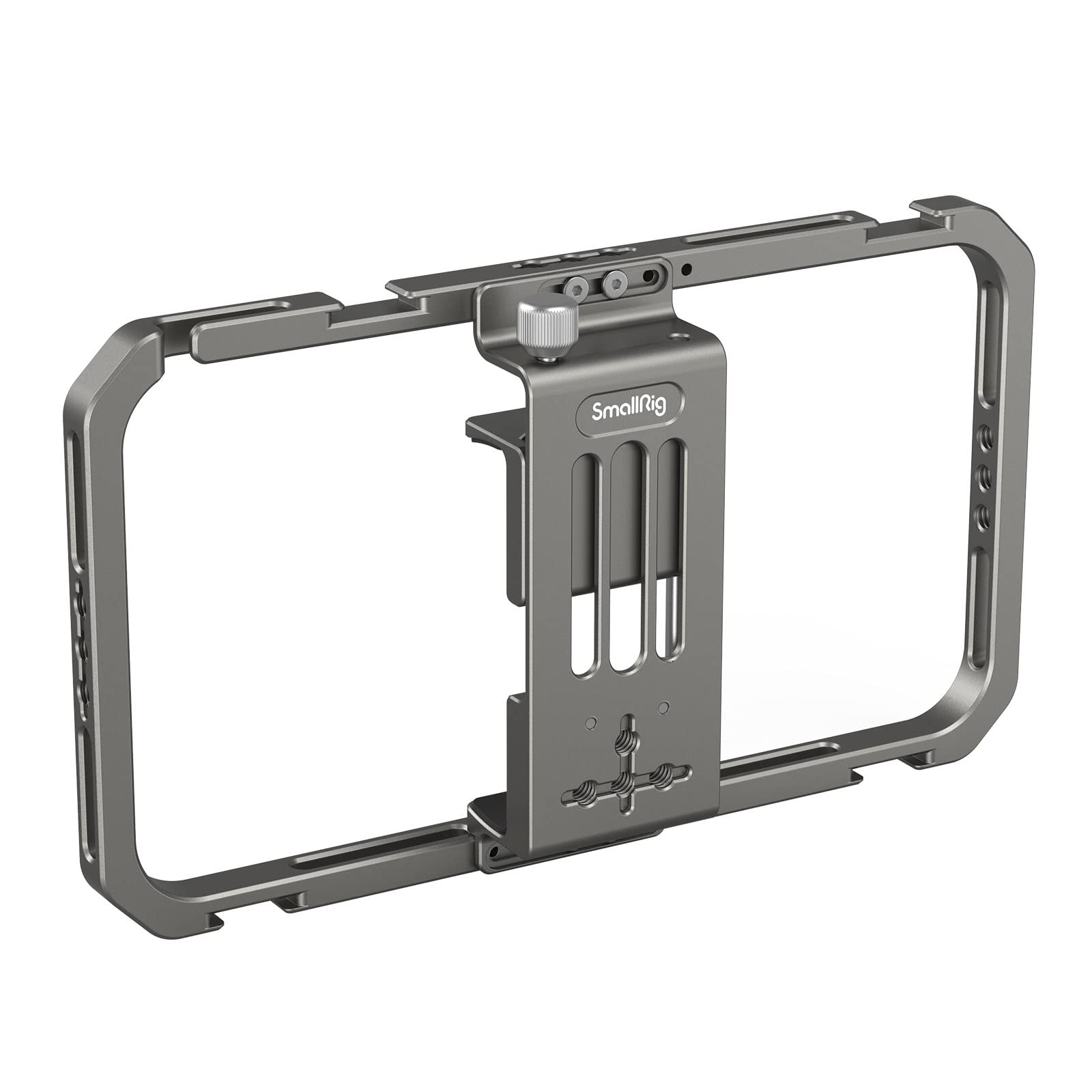 SmallRig Universal Smartphone Video Rig for iPhone 16 15 14 for Samsung, Filmmaking Vlogging Rig Aluminium Alloy Phone Video Cage Grip with Cold Shoe Mount for Videomaker Videographer
