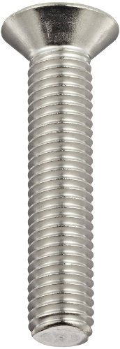 Small Parts 18-8 Stainless Steel Machine Screw, Plain Finish, Flat Head, Phillips Drive, Meets DIN 965, 80mm Length, Fully Threaded, M6-1 Metric Coarse Threads (Pack of 5)