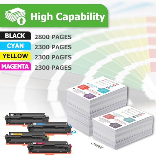 Aztech Compatible 201X Toner Cartridge Replacement for HP 201X 201A CF400X CF400A Color Pro MFP M277dw M252dw M277c6 CF401X CF402X CF403X M277 M252 Printer Ink (Black Cyan Yellow Magenta, 4-Pack)