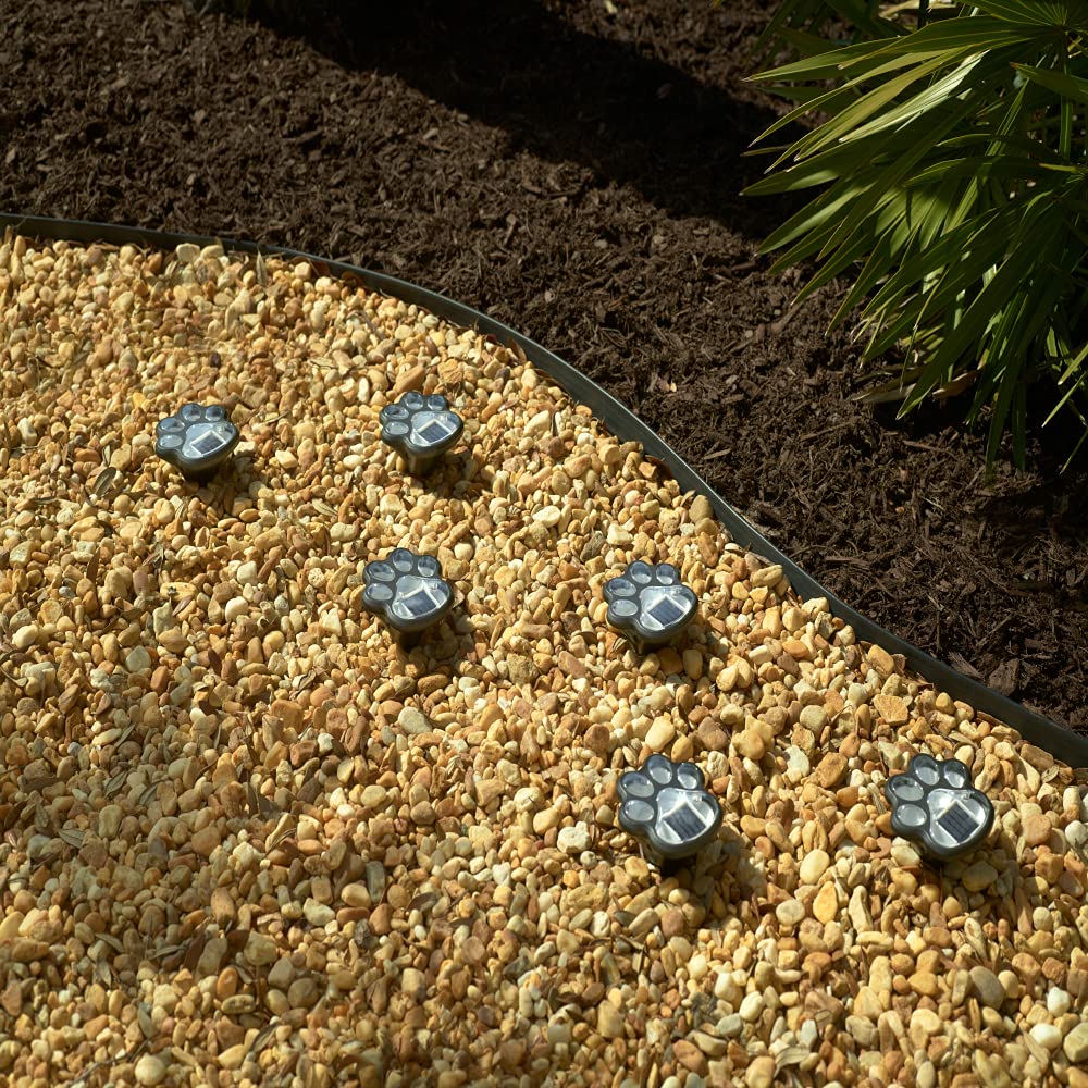 Smart Solar Paw Print Garden Accent Light with Cool White LEDs 3341WMM6
