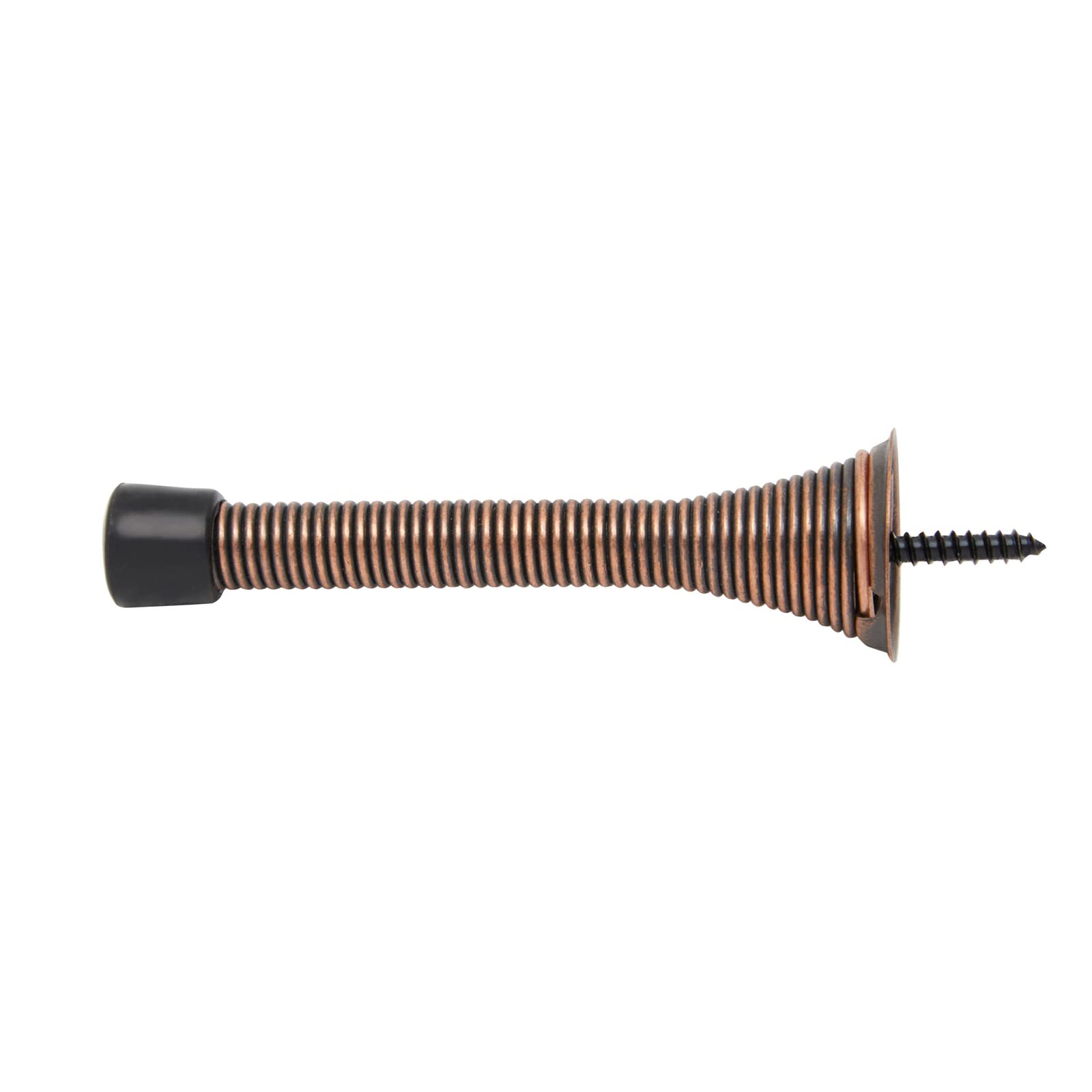 Built Industrial 15 Pack Bronze Spring Door Stops with Rubber Bumper (3.3 Inches)