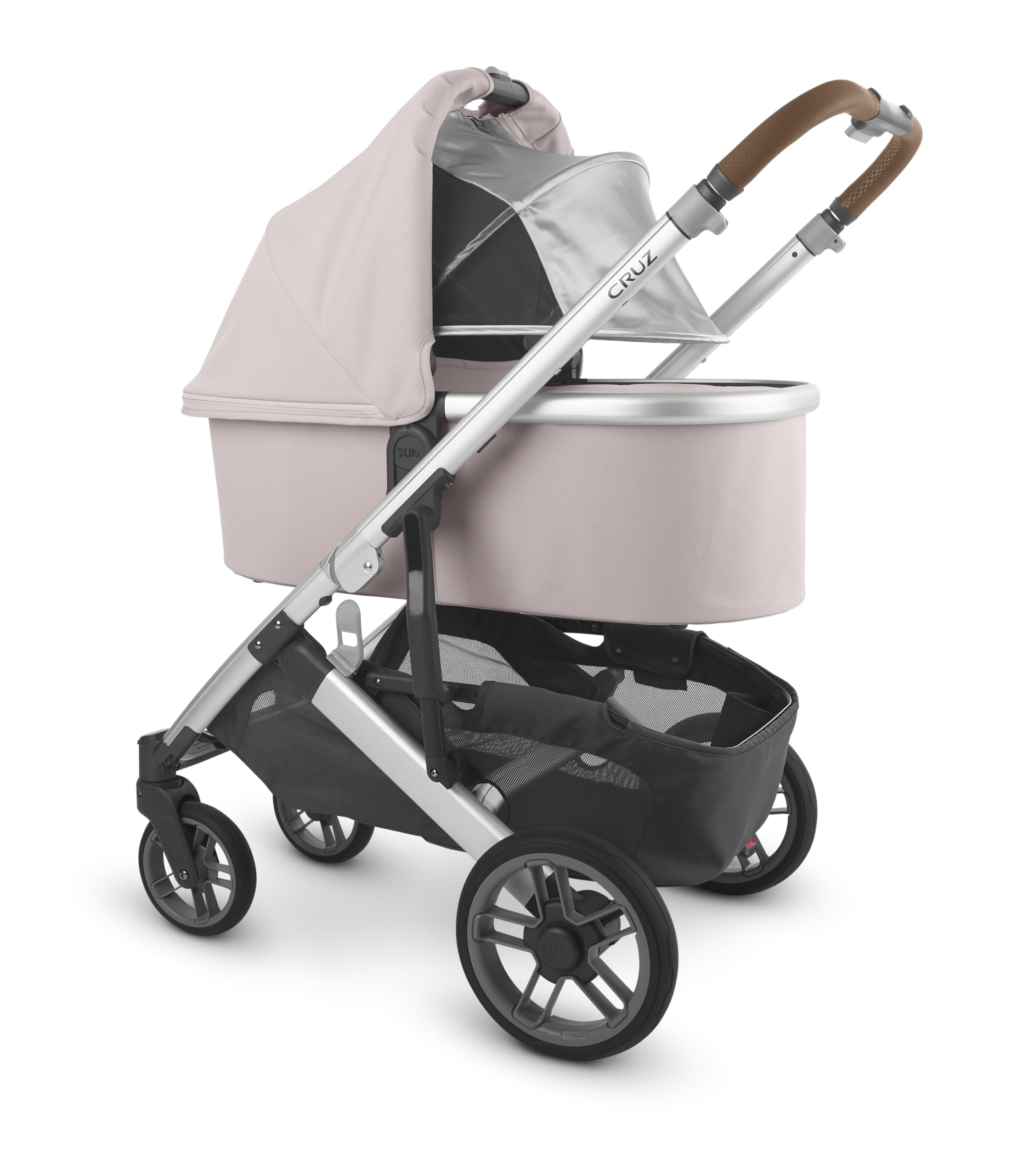 Bassinet - Alice (Dusty Pink/Silver/Saddle Leather)