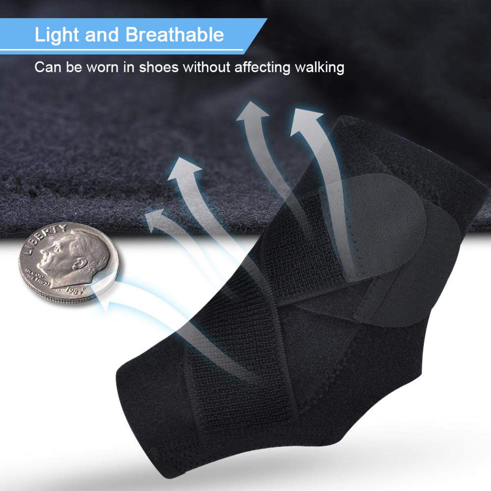 Ankle Support Brace, Adjustable Breathable Elastic Stabiling Ligaments Foot Sleeve for Running, Basketball, Injury Recovery, Sprain, Men and Women