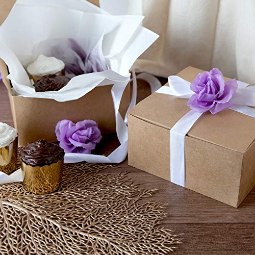 Brown Kraft Gift Box 8x8x4 Inches 10 PACK, Great for All Occasions Boxes for Gifts, Cupcake Box, Cake Box, Craft Box