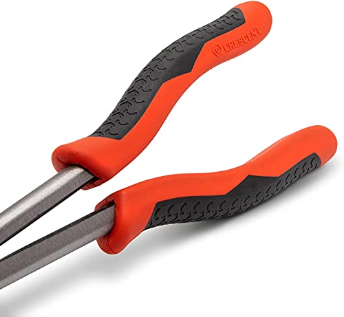 Crescent 2 Piece X2 Straight and Bent Long Nose Dual Material Plier Set - PSX204C , Red