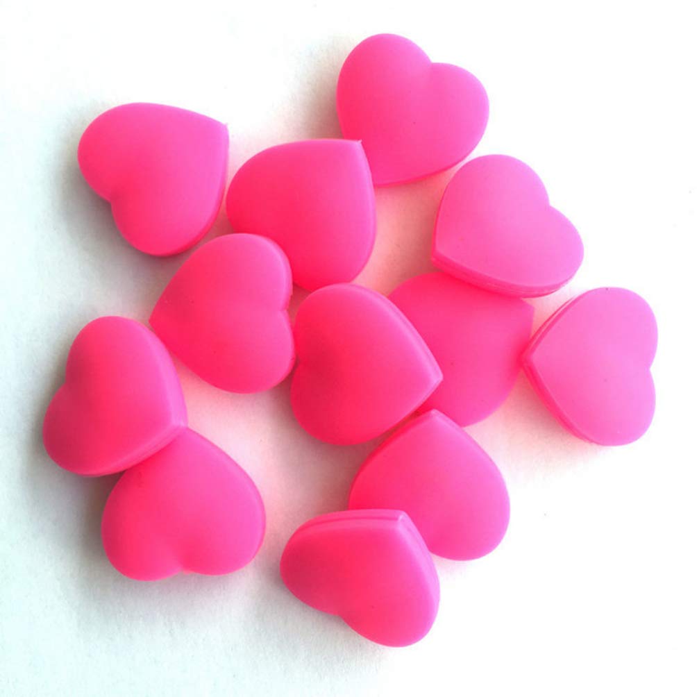 BESPORTBLE Tennis Racket Vibration Dampener Silicone String Shock Absorber Heart Shaped for Racquet Players Athletes Enthusiasts 10 Pcs (Red and Pink)