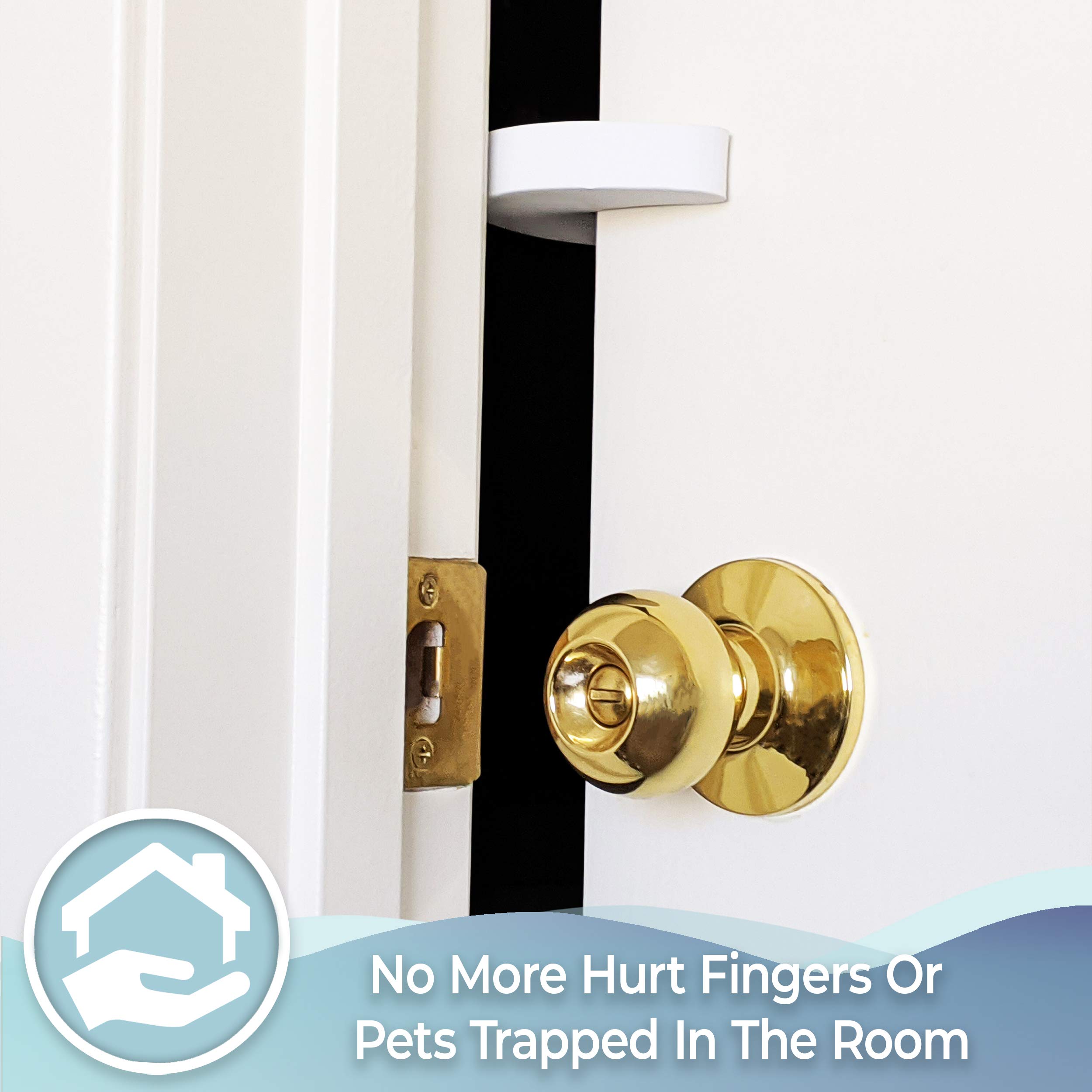 Budding Sprout Durable Door Pinch Guards (6-Pack) Slick-Safe Design, Child Safety, Finger Pinch Protectors