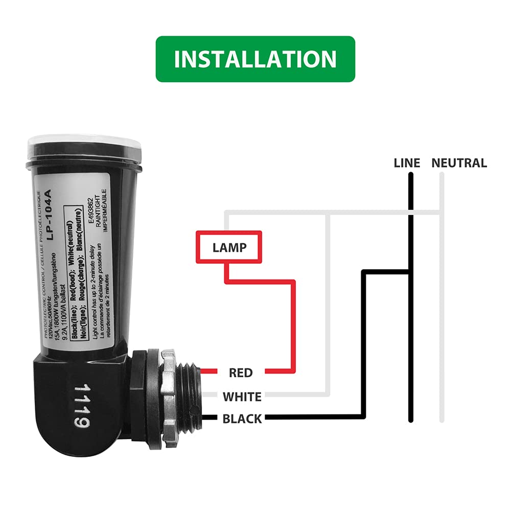 GBAYSA 4 Pack Outdoor Photoelectric Sensor,Dusk to Dawn Swivel Mount Conduit Lighting Control with Photocell,Automatic Adjustable Photo Sensor Switch for Indoor and Outdoor Light