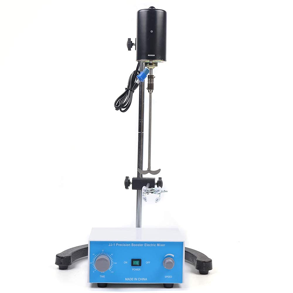 Electric Overhead Stirrer 100W 110V Lab Mixer with Stirring Rod 3000 RPM Top-Mounted Mixer Grinder Homogenizer Home Lab Homebrew Industrial Stirrer Industrial Grinder Homogenizer Mixer