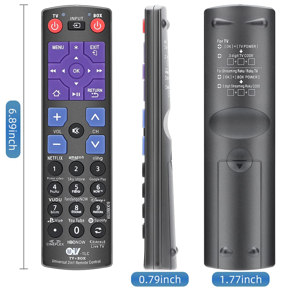 BOMAZ Universal Remote Replacement for All Roku Smart TV and Roku Streaming Player Boxes, Control for Roku TCL HISENSE Sharp Insignia HAIER Philips LG Sony Toshiba Roku TVs and More Roku Smart TVs