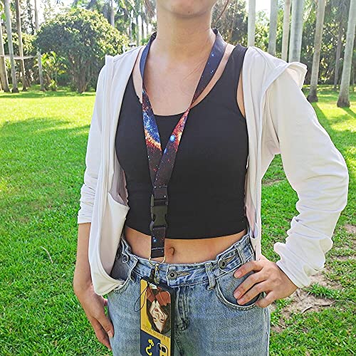 FGY Cell Phone Lanyard for Around Neck, 3 Pieces Starry Sky Neck Strap with 6 Clear Tether Tabs, Detachable Neck Strap Lanyard for Phone with Release Buckle for Men Women Teen, Fit for Most Smartphone
