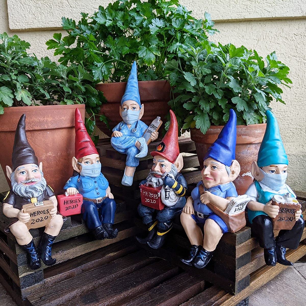 John Bernard & Company Nurse Garden Gnome Statue – Special Edition Commemorative 10” H Shelf Sitter Figurine by Hometown Heroes