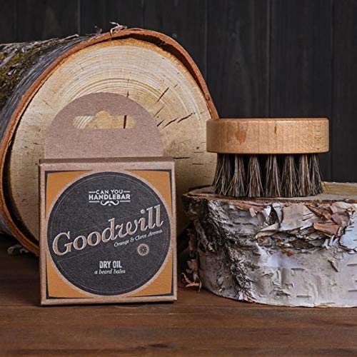 Beard Brush and Balm Set | Beard Balm Orange and Clove Scent (Goodwill) | Includes a Can You Handlebar Beard Oil Brush® (Beard Balm Applicator) & 2 Oz. Beard Balm | Made in the USA