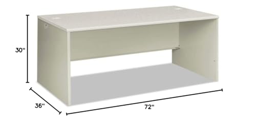 HON 38000 Series Desk Shell, 72" X 36" X 30", Light Gray/Silver