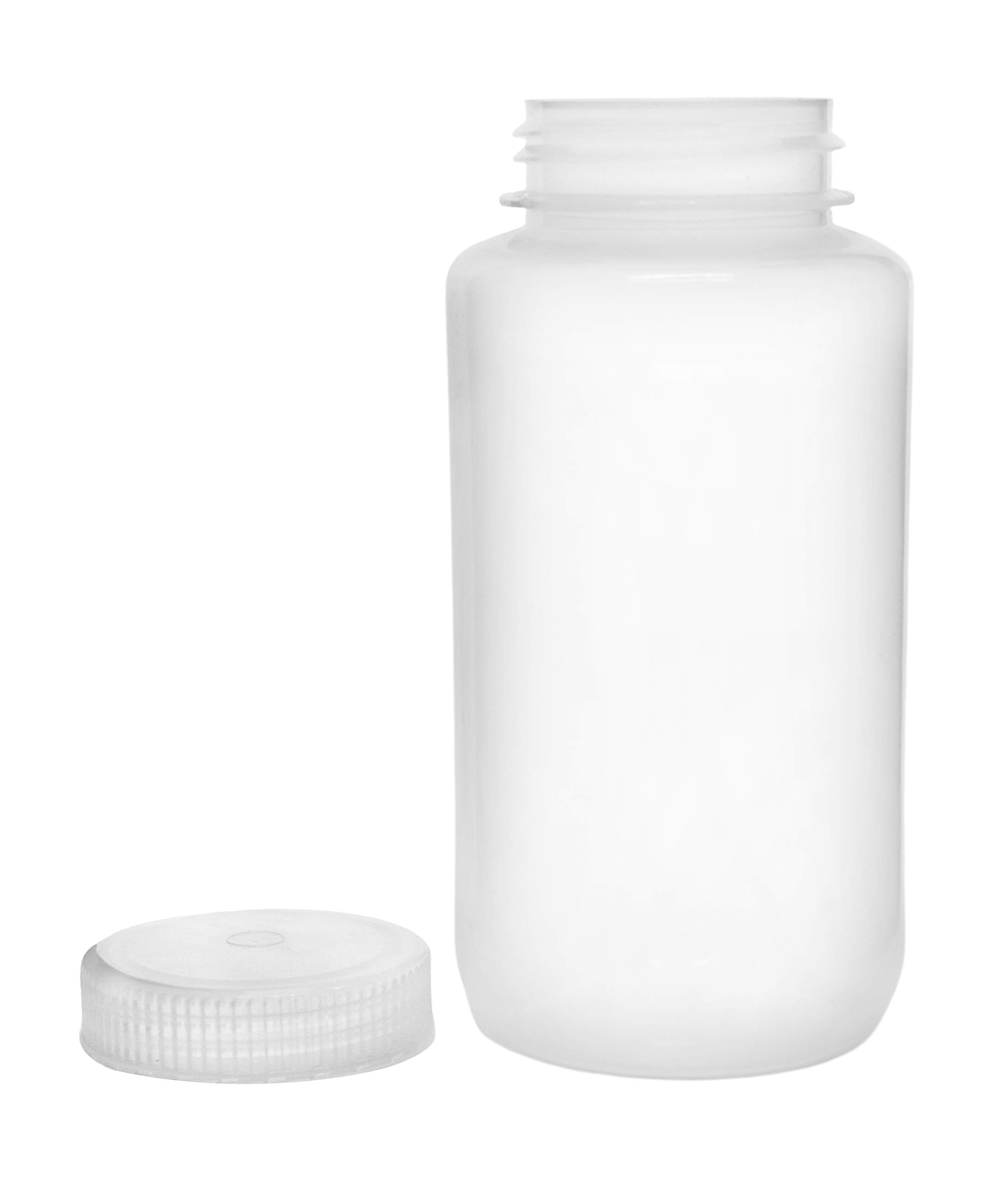 EISCO 12PK Reagent Bottles, 1000ml - Wide Mouth with Screw Cap - Polypropylene - Translucent Labs