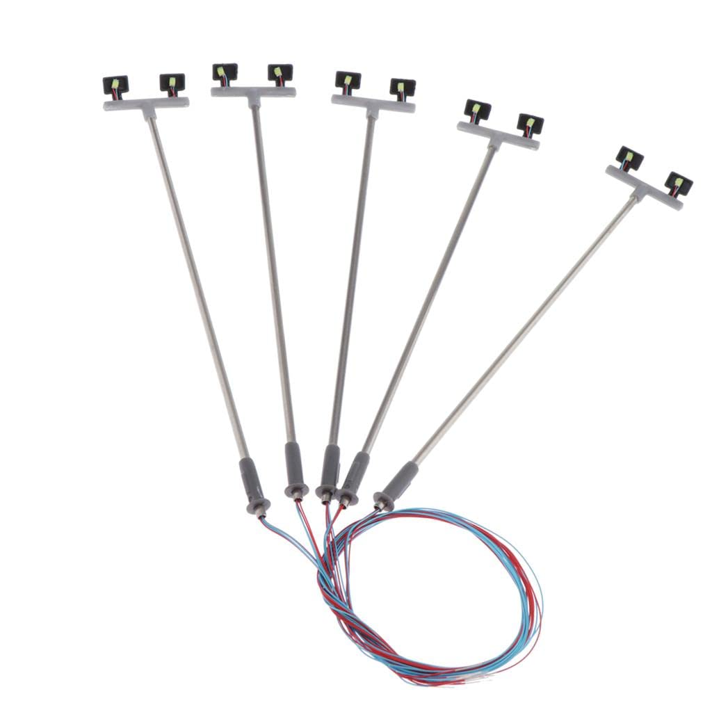 BESSTUUP 20Pcs 1:87 Model Miniature Garden Train Lights HO Scale Accessory 12cm