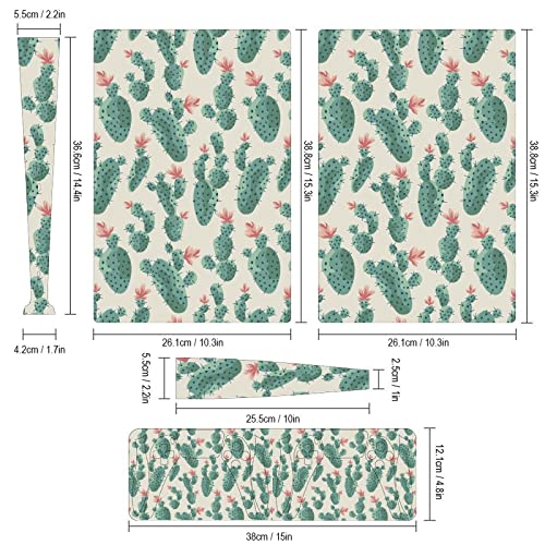 Cactus with Flowers Full Protective Skin Cover Design Wrap Decal Sticker Compatible with PS5 Digital Edition Console and Controller