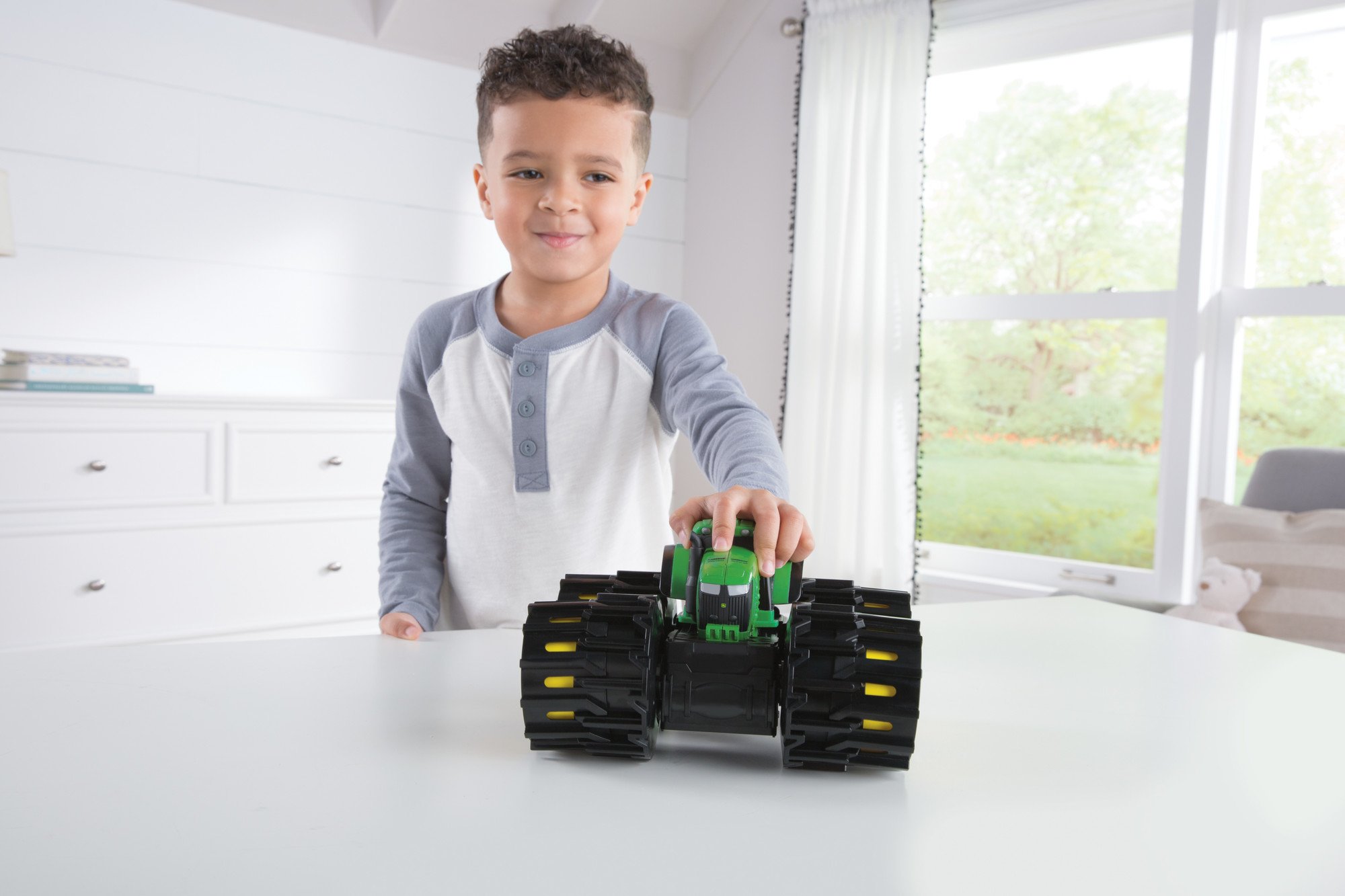 JOHN DEERE Tomy Monster Treads Mega Monster Wheels, Truck Toy